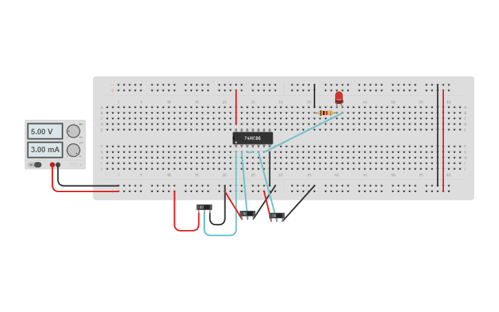 Circuit design Parity Generator | Tinkercad