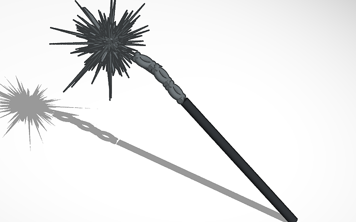 3D design Chained spiky staff thing - Tinkercad