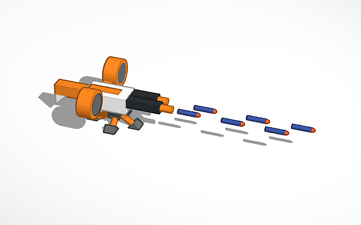3D design Real gun in nerf form - Tinkercad