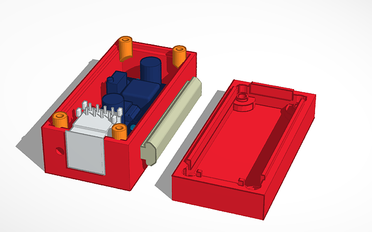 3D design buck converter case - Tinkercad