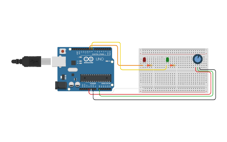 Circuit design sentencia if then else - Tinkercad