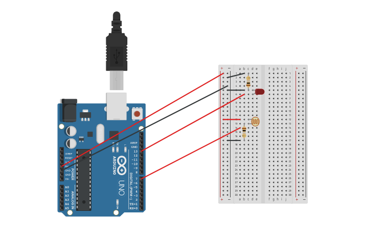 Circuit design Light Sensor Circuit - Tinkercad