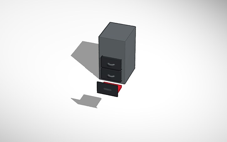 3D design filing cabinet | Tinkercad