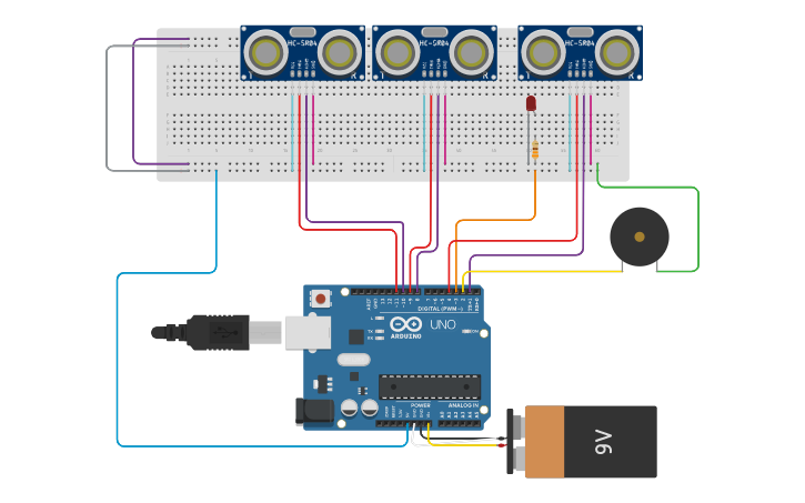 Circuit Design Social Distancing Tinkercad