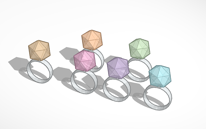 3D design rings - Tinkercad