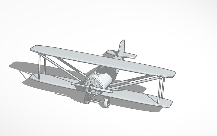 3D design old plane - Tinkercad