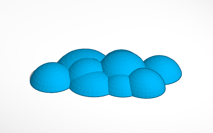 3D design simple cloud - Tinkercad