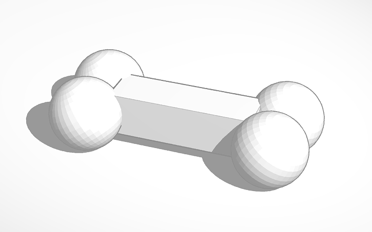 3D design Bone - Tinkercad