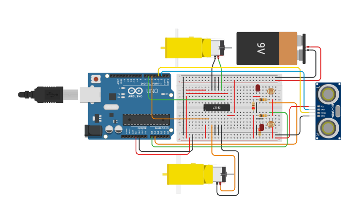 Circuit design ROBÓTICA COM ARDUINO - MÓDULO 1 - ROBÔ SEGUIDOR DE LINHA ...