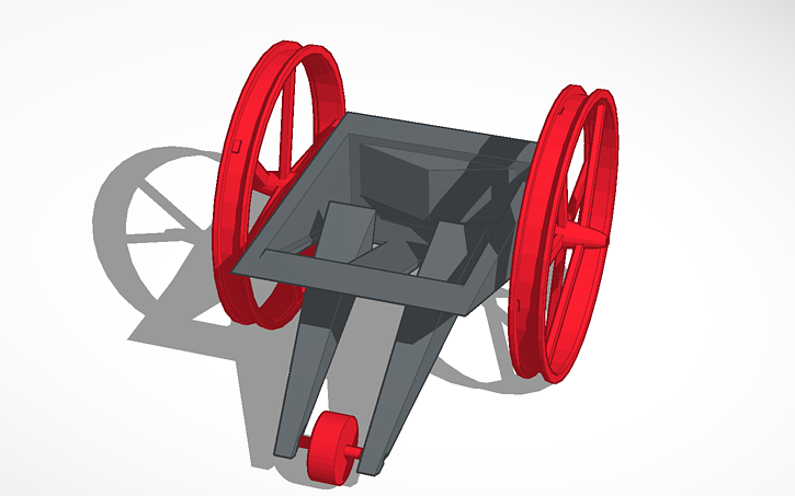 3D design 3 Wheel Robot Thoughts - Tinkercad
