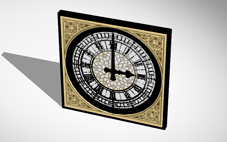 3D design Elizabeth Tower(Big Ben) Clock Face - Tinkercad
