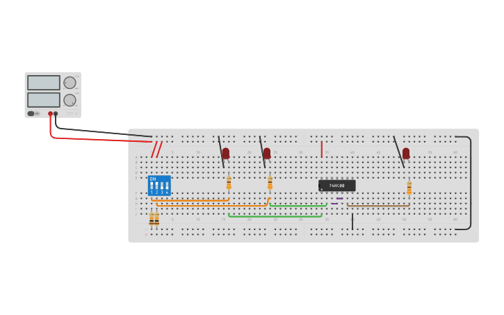 Circuit design NAND CON AND(Ejercicio 2) | Tinkercad