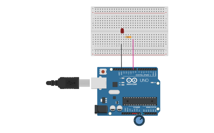 Circuit design 11a_Analog In_Out Serial - Tinkercad