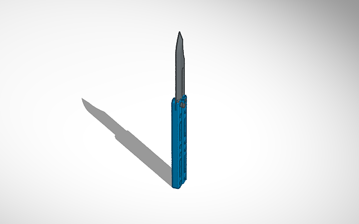 3D design balisong - Tinkercad