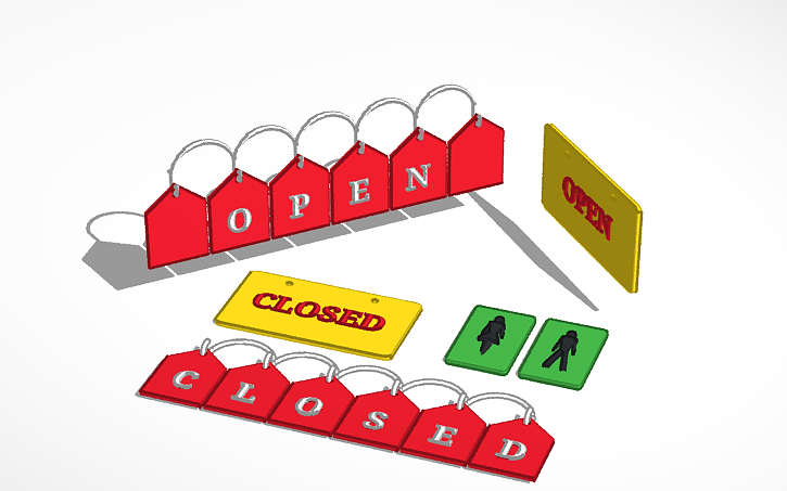 3D design Shop signs - Tinkercad