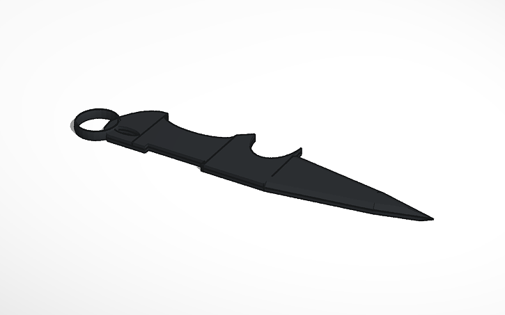 3D design throwing knife key chain - Tinkercad