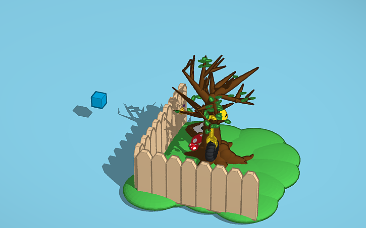 3D design Sphere tree - Tinkercad