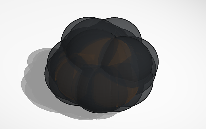 3D design explosion and smoke cloud - Tinkercad