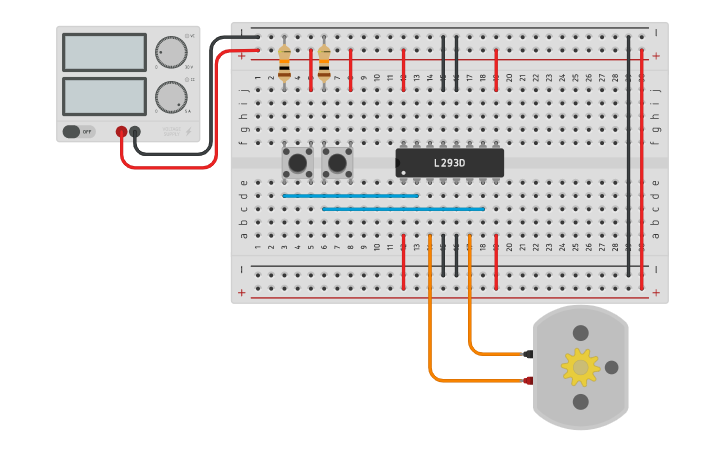 Circuit design PONTE-H - Tinkercad