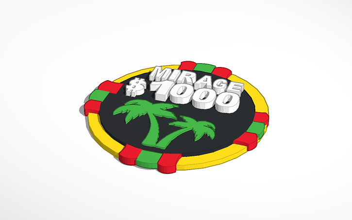 3D design Mirage Poker Chip - Tinkercad