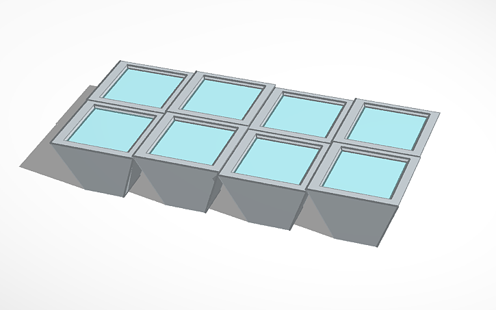 3D design ice tray - Tinkercad