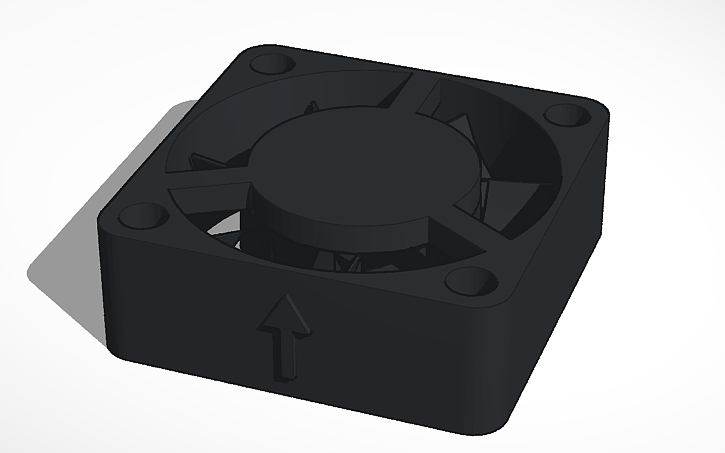 3D design 30mm fan - Tinkercad