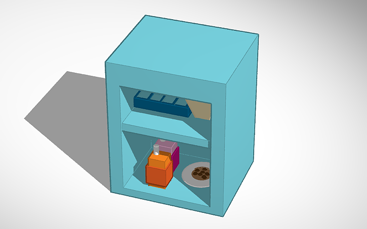 3D design mini fridge - Tinkercad