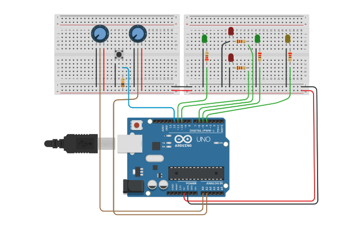 Circuit design Practica 22 Joystick | Tinkercad