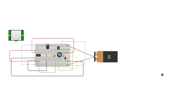 Circuit design sensor pir - Tinkercad