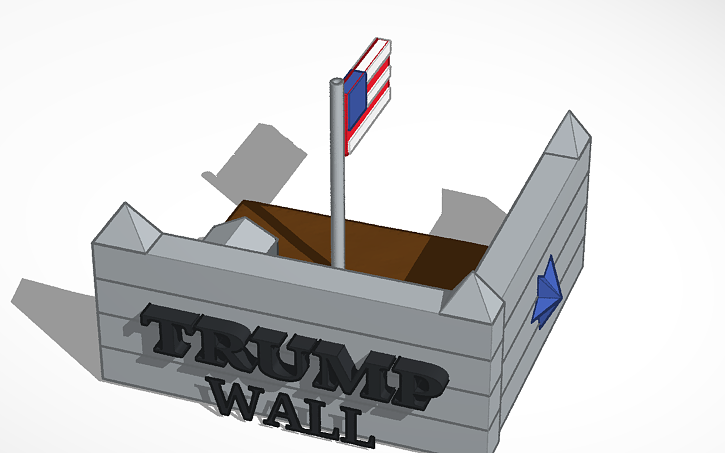 3D design trump wall | Tinkercad