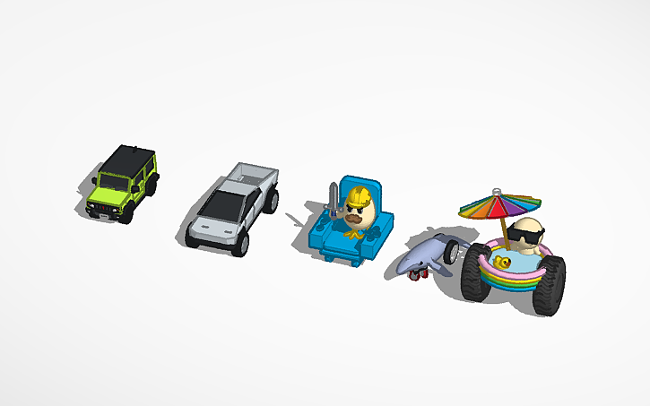 3D design funny cars for HLModtech - Tinkercad