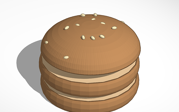 3d Design Big Mac Buns Tinkercad