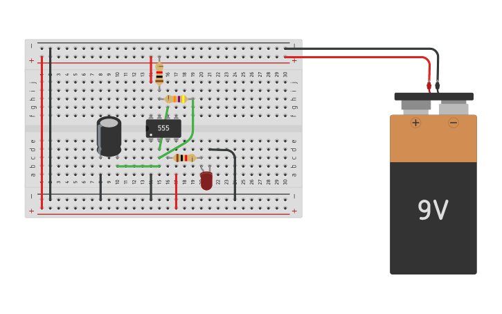 Circuit Design Circuito Básico Com Ci 555 Tinkercad