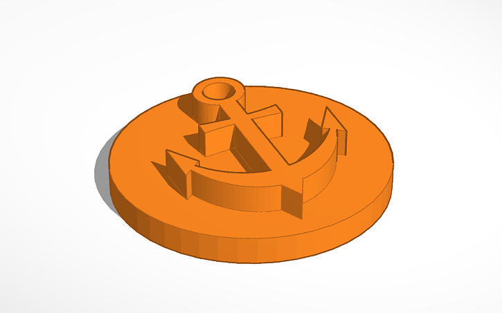 3D design pion ancre / Anchor token | Tinkercad