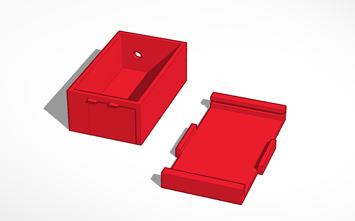3D design 9v battery box - Tinkercad