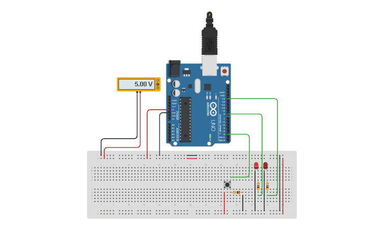 Circuit Design Interrupt Tinkercad