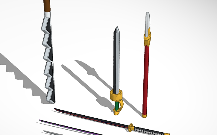 3D design one piece sword - Tinkercad