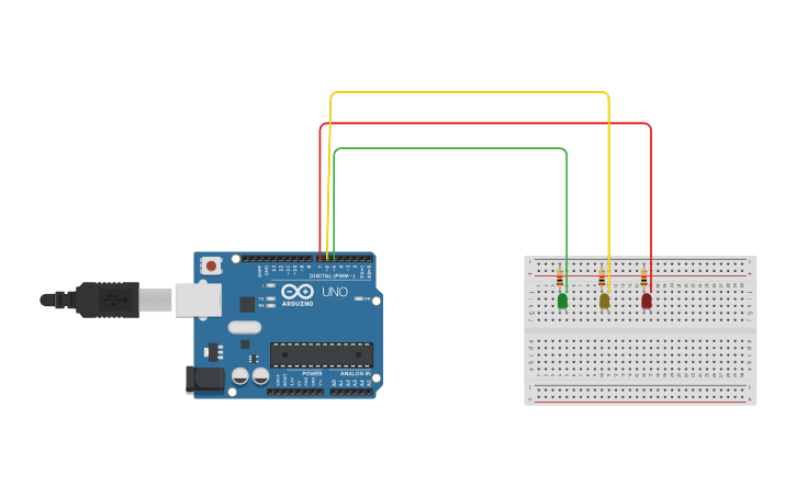 Circuit Design Semaforo Tinkercad
