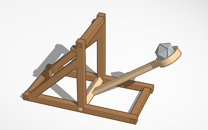 3D design Simulated Catapult model from Chapter 19 - Tinkercad