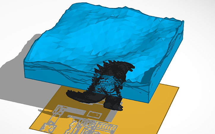 3D design Lair of Godzilla | Tinkercad