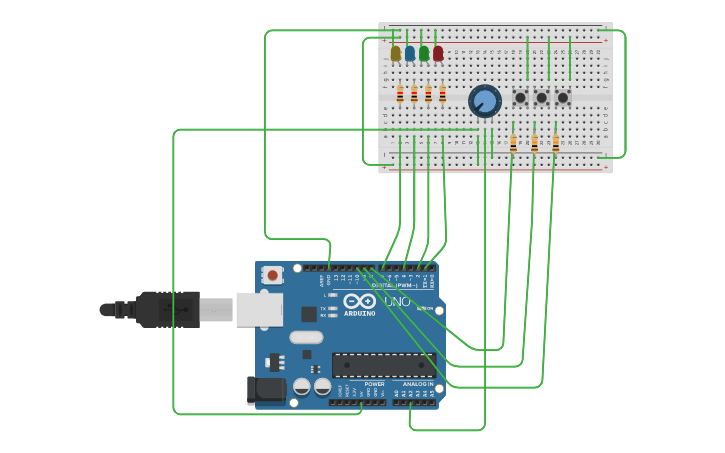 Circuit design PRAKTIKUM 1 | Tinkercad