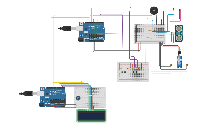 Circuit design Railroad Crossing V2 - Tinkercad