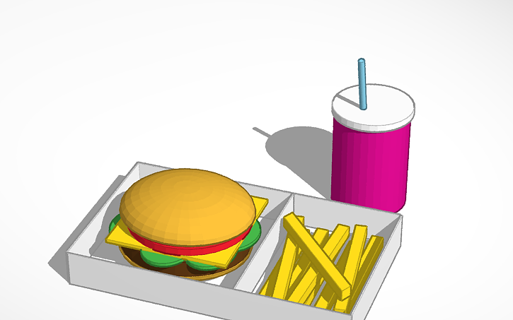 3D design Fast Food - Tinkercad
