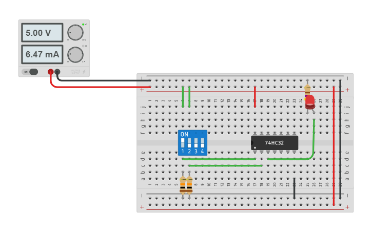 Circuit design 7432 - Tinkercad