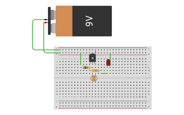 Circuit design Automatic Night Light - Tinkercad
