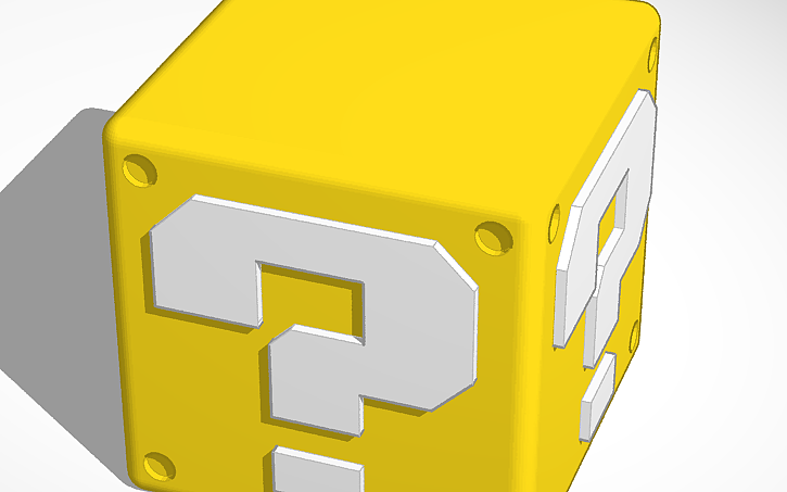 3D design Question Mark Block - Tinkercad