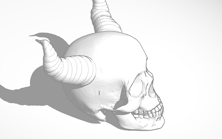 3D design Demon Skull - Tinkercad