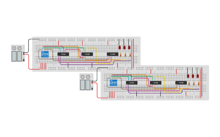 Circuit Design 2 Bit Magnitude Comparator Tinkercad