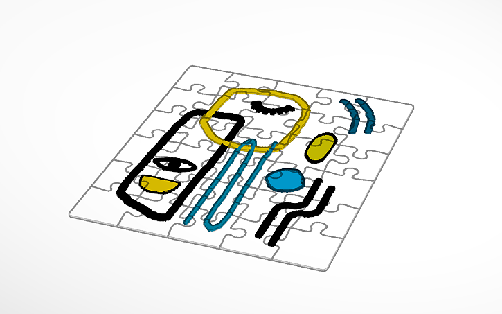 3d Design Contemporary Art Puzzle Tinkercad