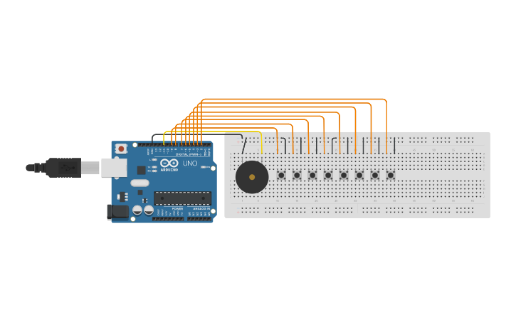 Circuit design Notas Musicales | Tinkercad